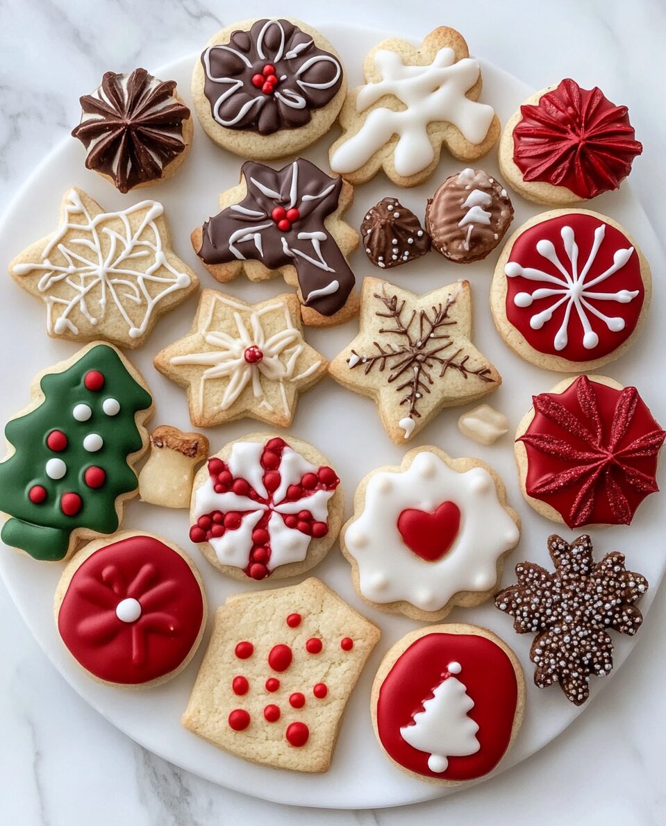 Mini Christmas Cookies - Recipe Amelia