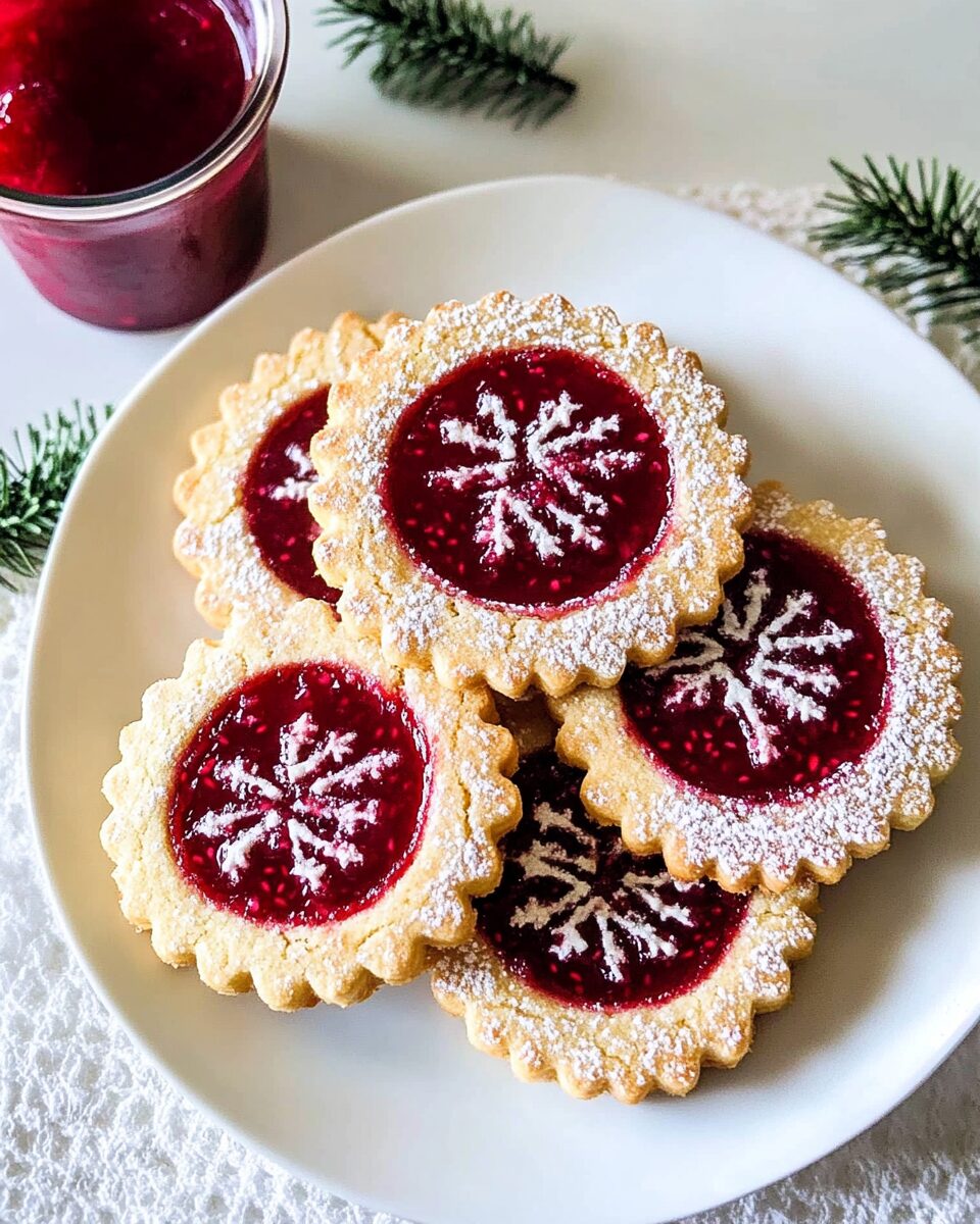 Raspberry Linzer Cookies