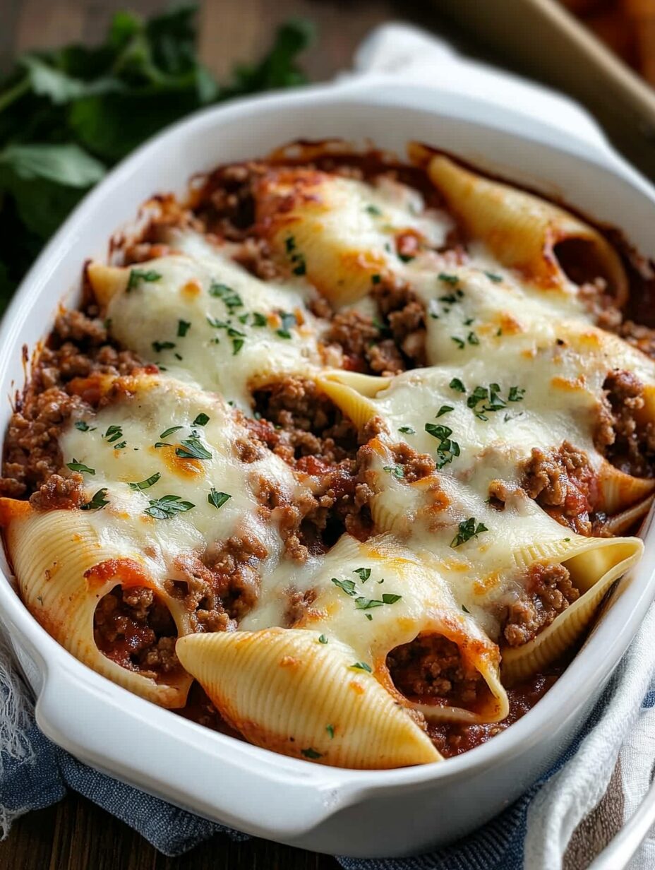 Stuffed Shells with Ground Beef