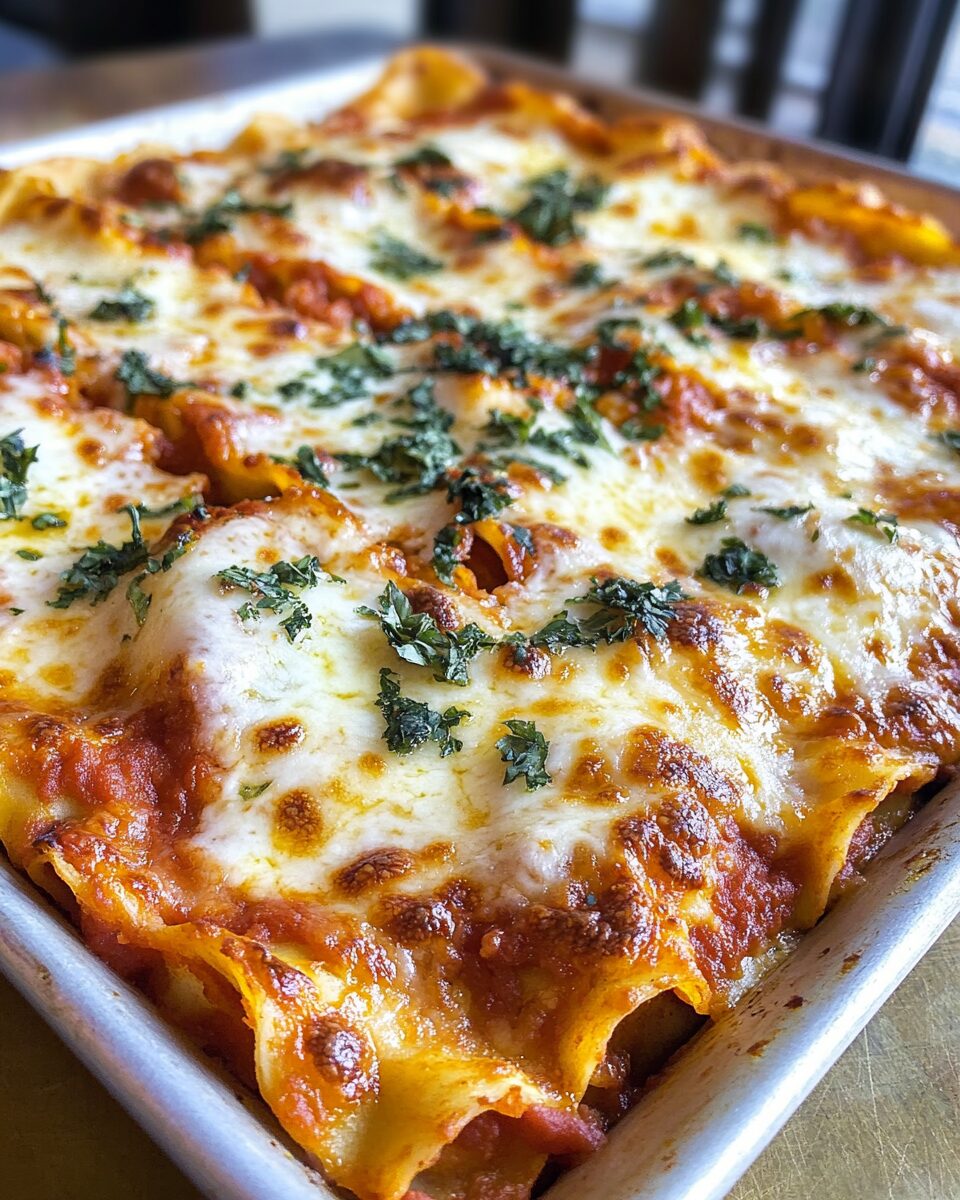 Crispy Sheet Pan Lasagna