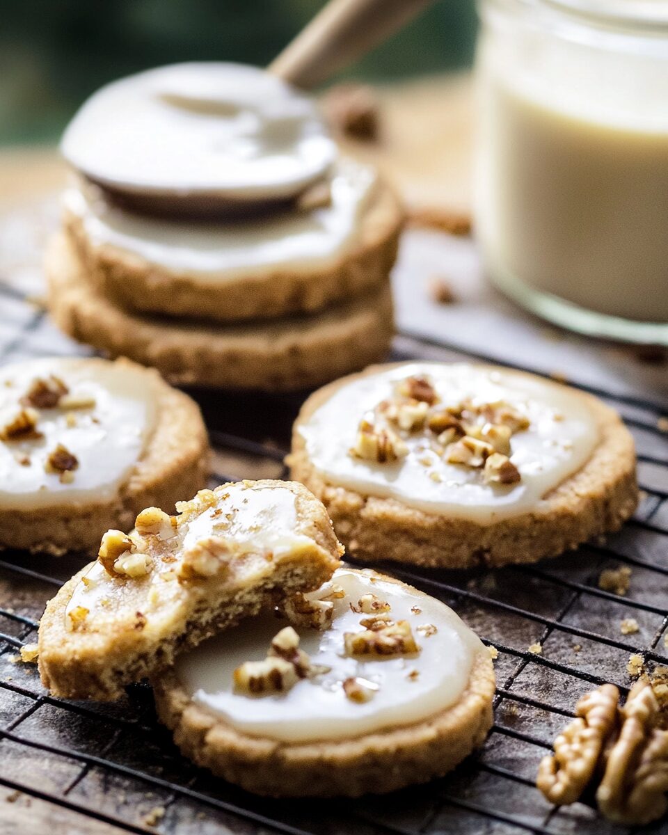 Maple Walnut Shortbread Cookies