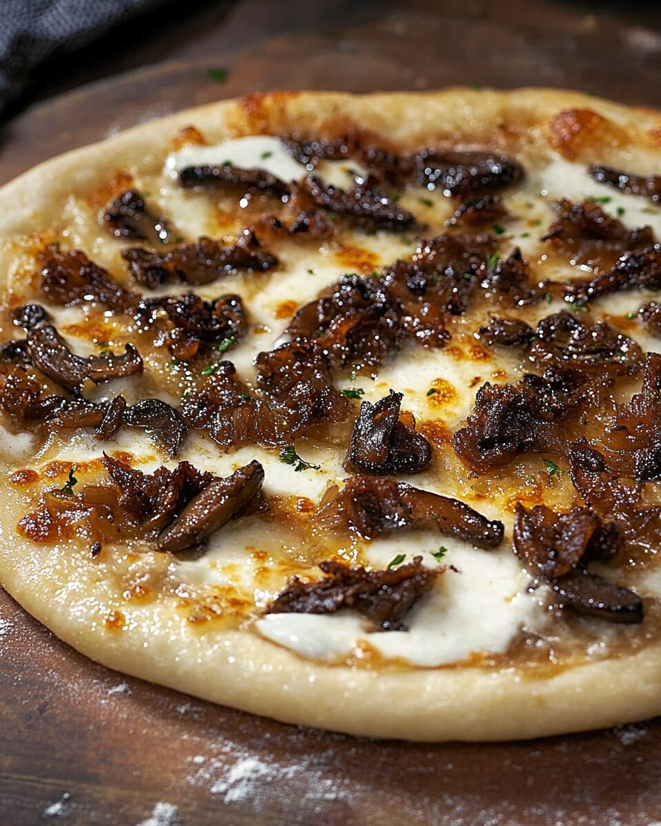 Morel Mushroom and Caramelized Onion Pizza