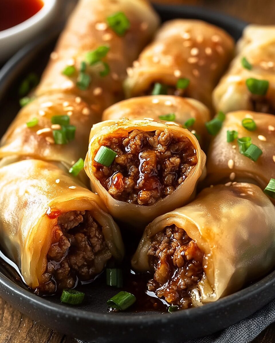 Spicy Beef Dumpling Rolls