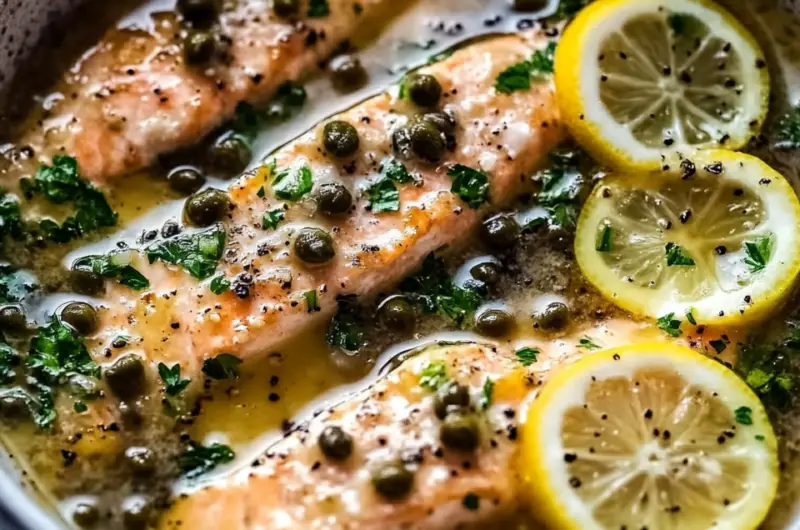Pan-Seared Salmon with Lemon Caper Sauce