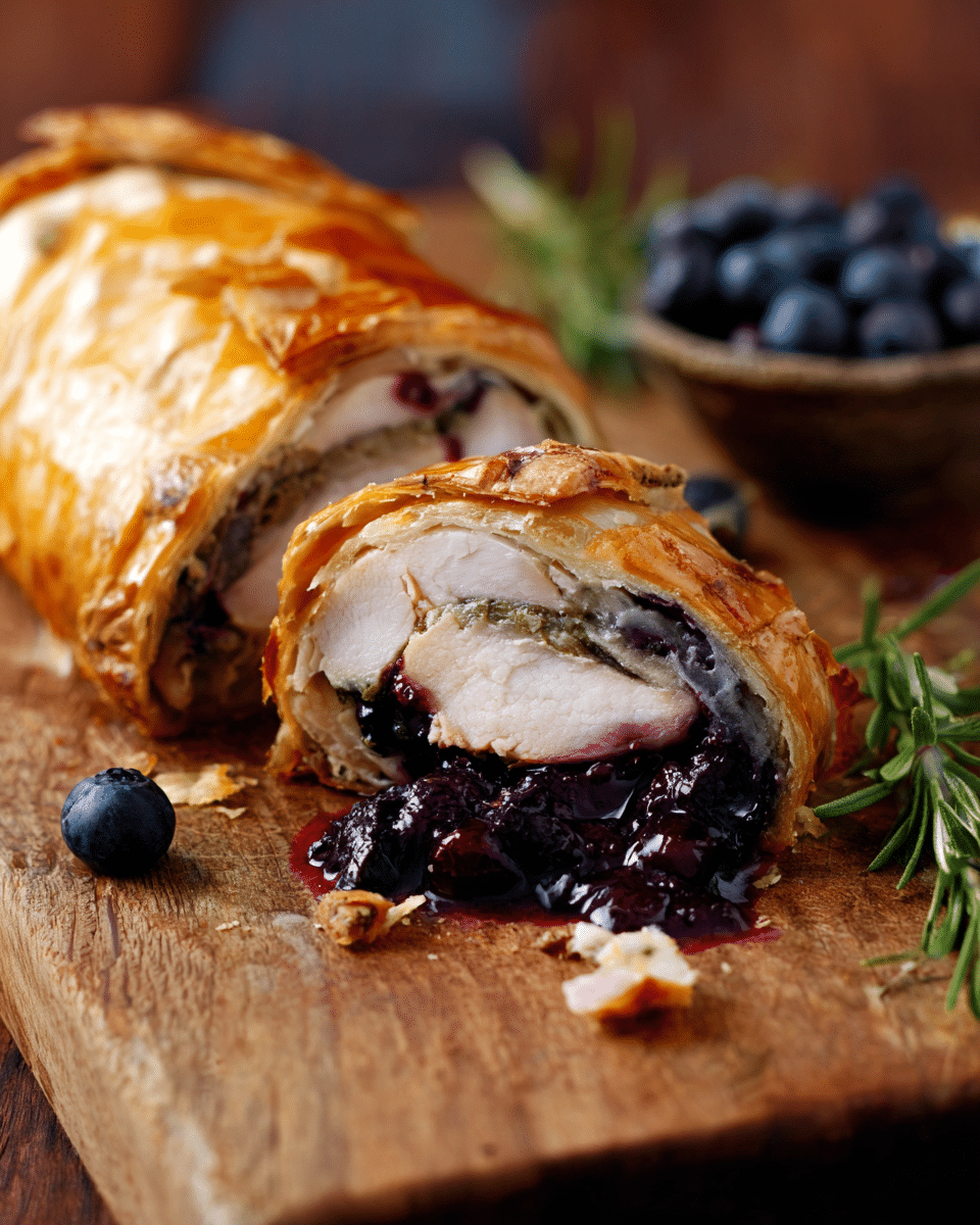 Blueberry and Brie Stuffed Turkey Wellington